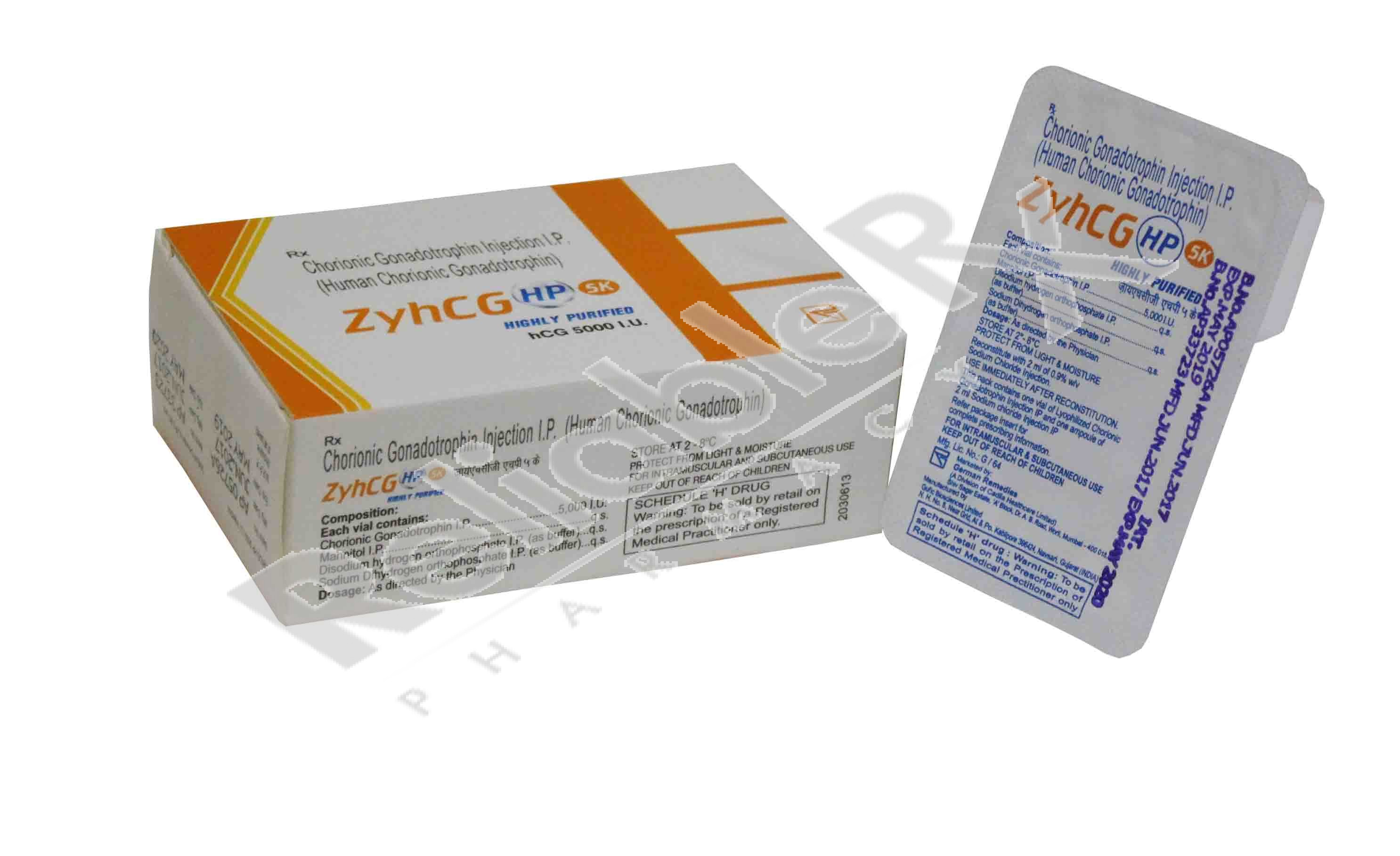 Zyhcg HP 5000 i.u. injection | Novarel Hcg Injection | ReliableRxPharmacy